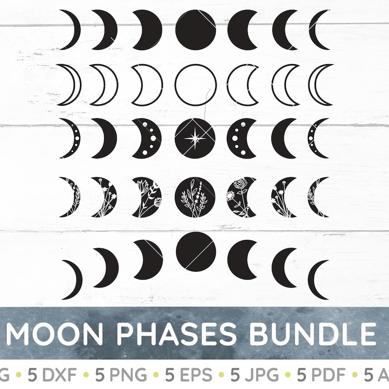 Moon Svg - Etsy