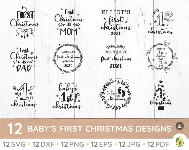 Baby's First Christmas Svg Bundle First Christmas Svg - Etsy
