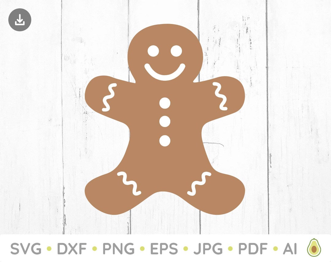 Gingerbread Man Svg, Christmas Svg, Svg, Png, Eps, Ai, Dxf, Gingerbread ...