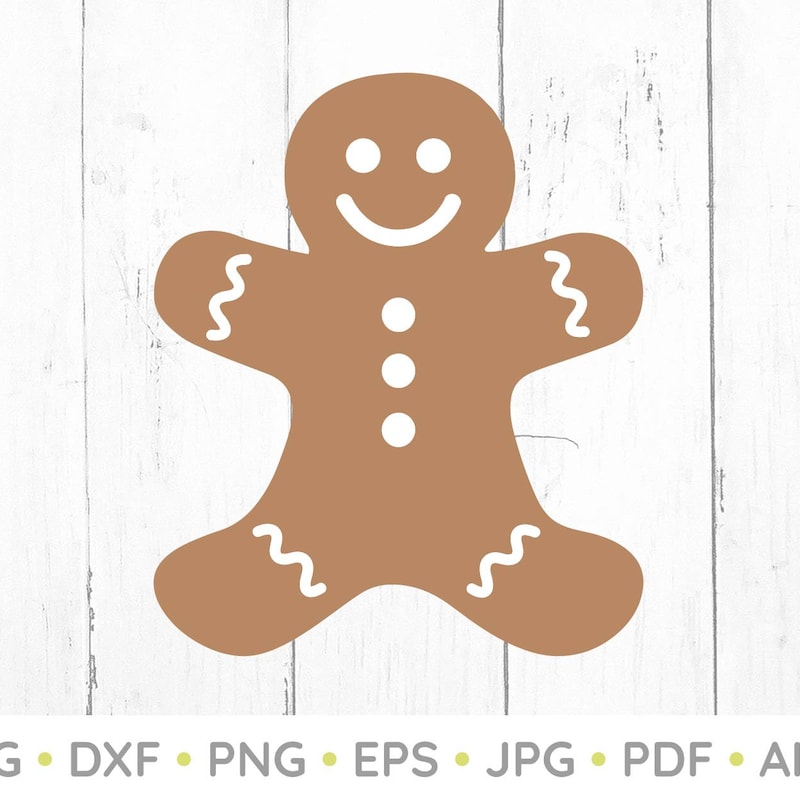 Gingerbread Man Svg - Etsy