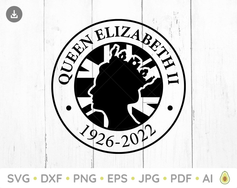 Queen Elizabeth Memorial SVG the Queen Emblem Remembrance - Etsy
