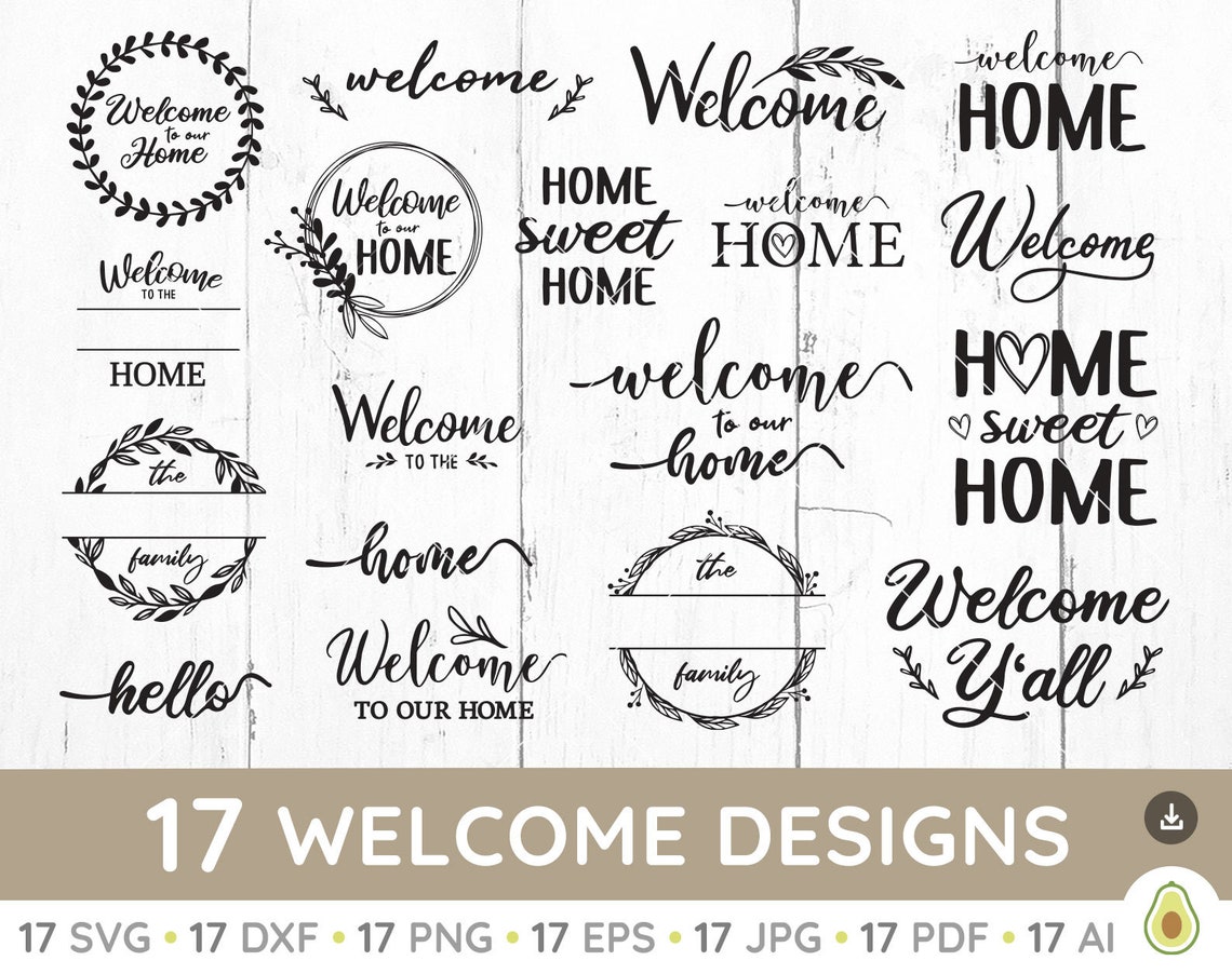 Welcome Sign Svg Welcome Svg Bundle Hand Lettered Welcome to - Etsy