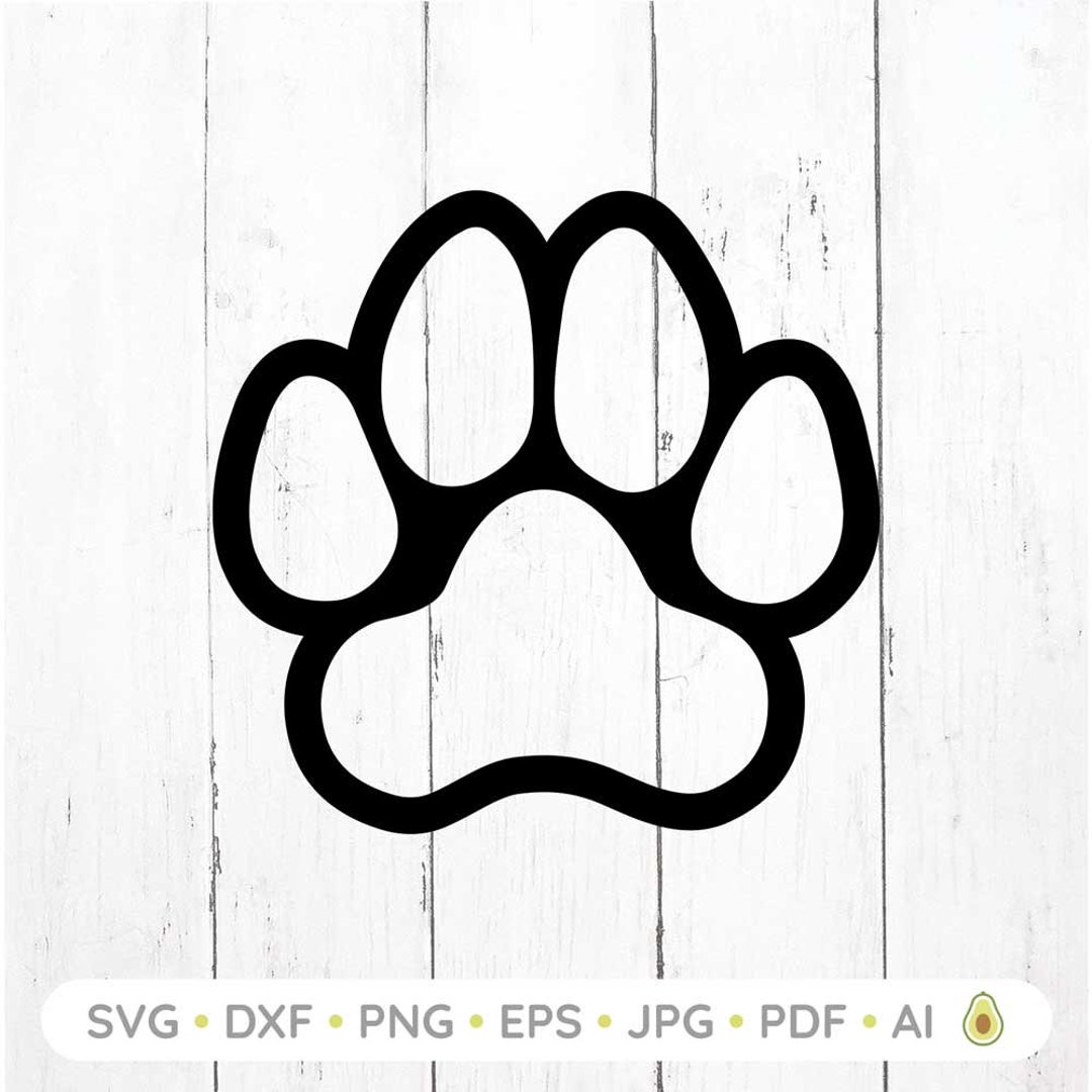 Paw SVG, Dog Svg, Paw Clipart, Paw Print, Animal Silhouette, Files for ...