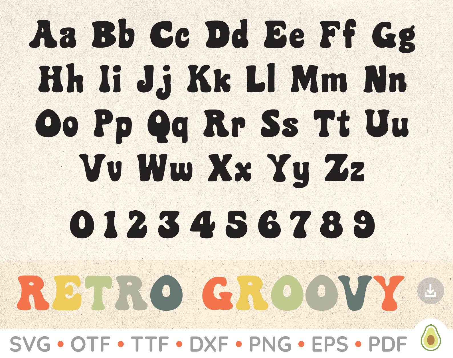 Retro Groovy Font SVG Retro Alphabet Svg Vintage Font Svg - Etsy New ...
