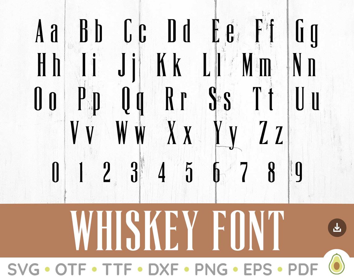 Whiskey Font Svg, Whiskey Font, Font Svg, Digital Download, SVG - Etsy