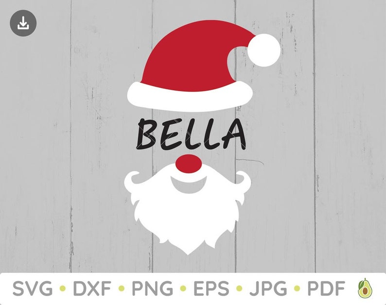 Santa Monogram SVG, Santa SVG, Split Name Frame, Holiday Svg, Christmas ...
