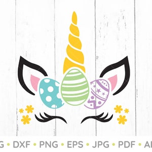 Easter Unicorn SVG, Easter Bunny Unicorn SVG, Flowers Unicorn SVG ...