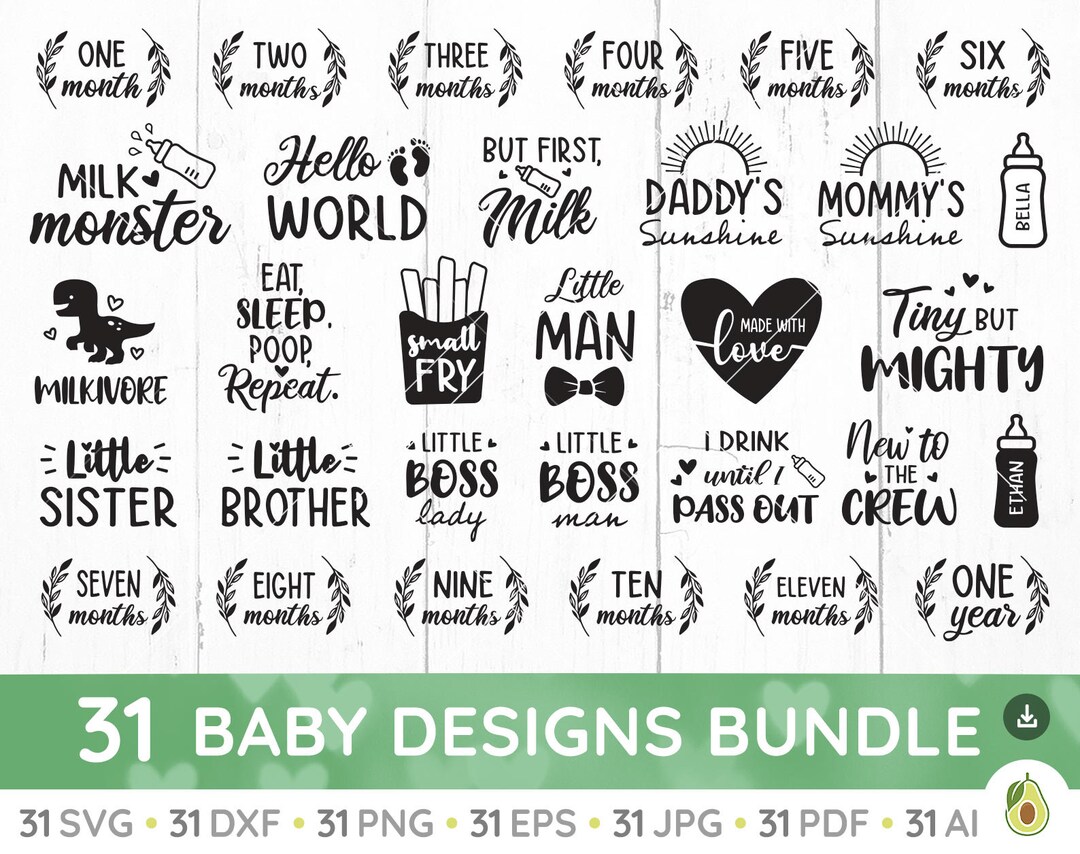 Baby Svg Bundle, Baby Quote Svg, Baby Girl Svg, Baby Boy Svg, Cute Baby ...