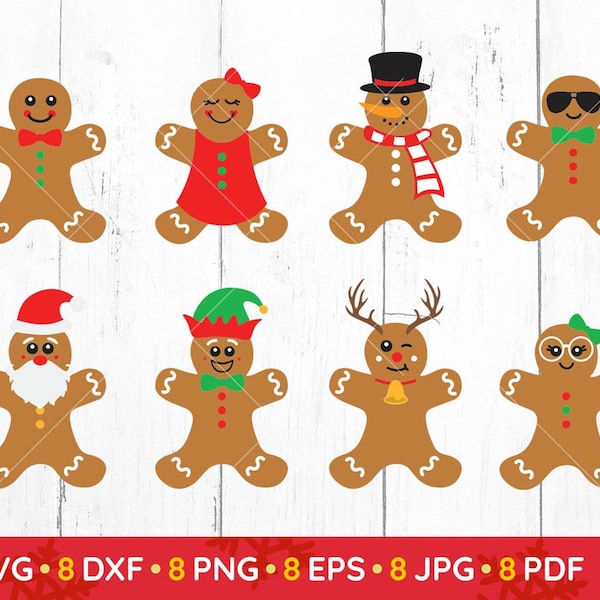 Gingerbread Man Svg - Etsy