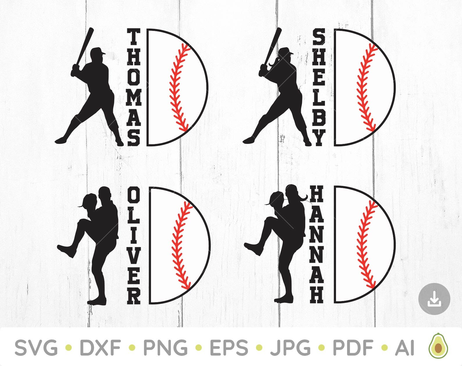 Baseball Monogram SVG Baseball Name SVG Baseball - Etsy