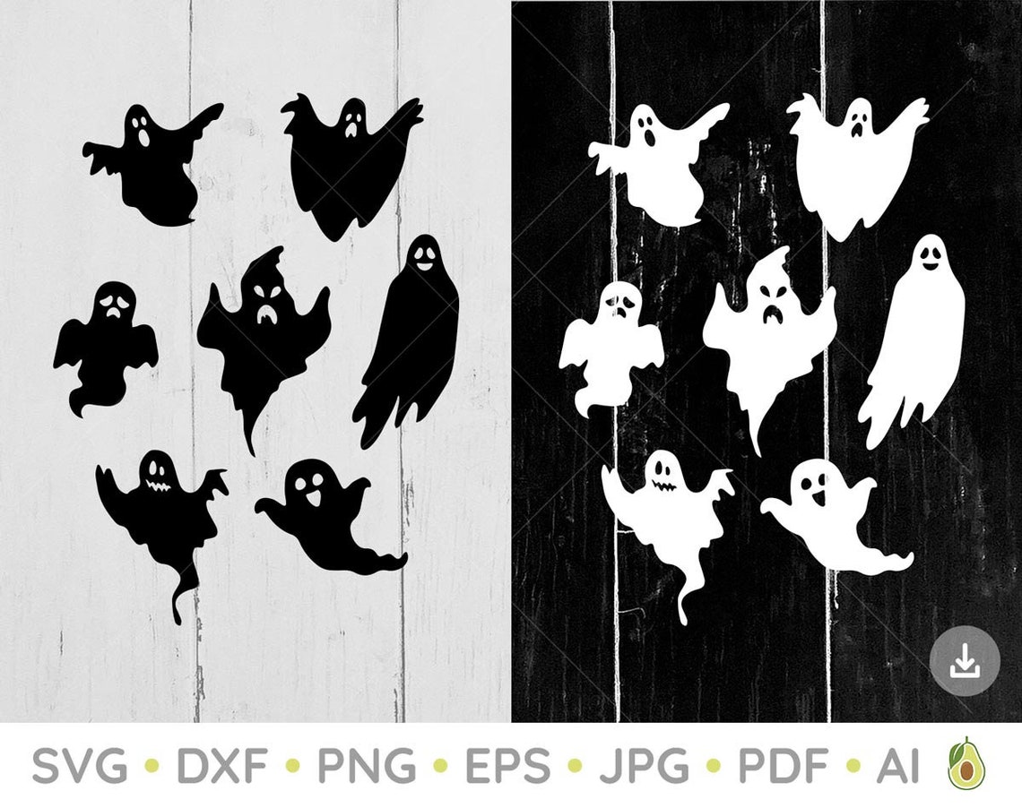 Ghost SVG Halloween SVG Ghost Clipart Ghost Cut Files Svg - Etsy