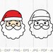 Santa Face Svg, Santa Svg, Digital Download, Santa Face Clip Art, Santa ...