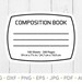 Composition Book Svg, Journal Notebook, Cover Print, Notebook Cover Svg ...