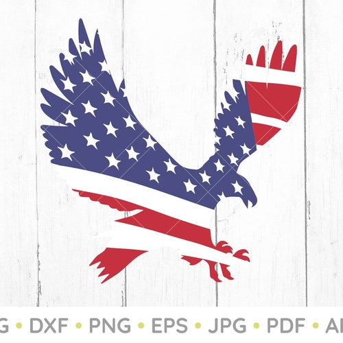 Eagle With American Flag Svg USA Patriotic Svg 4th of July - Etsy