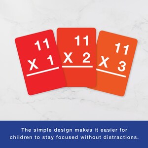 Eleven Times Tables Flash Cards Printable Instant Download - Etsy