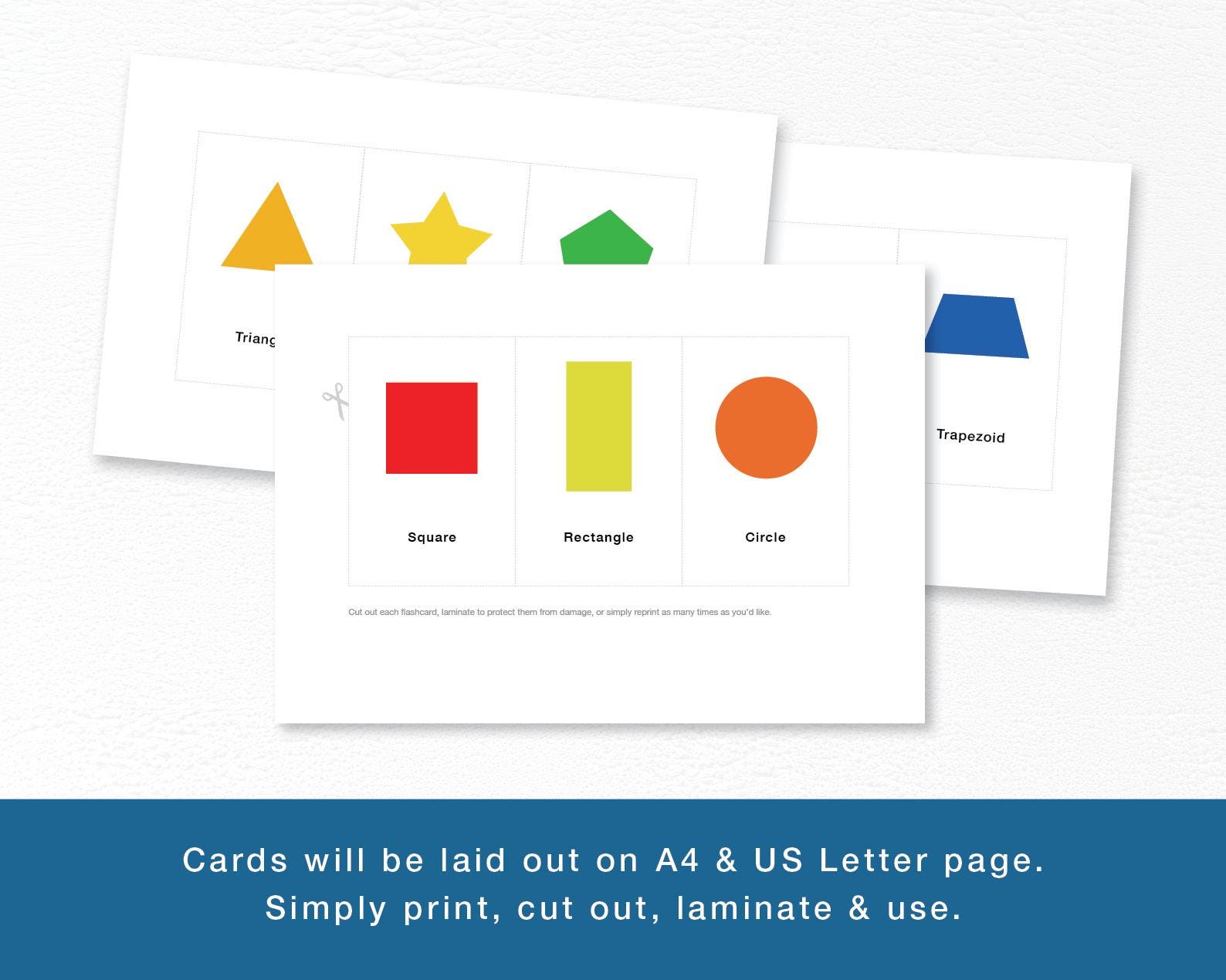Printable Shape Flashcards for Kids | Educational Learning Cards ...