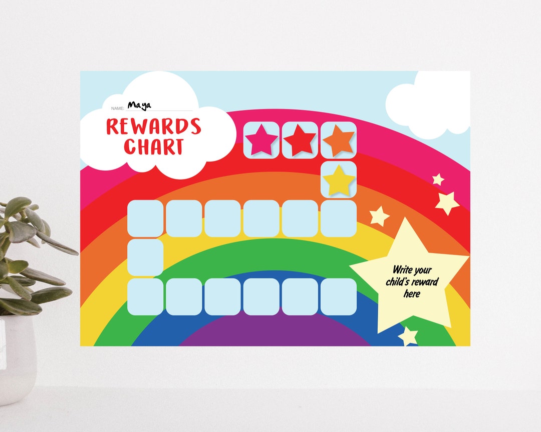 Rewards Chart Rainbow - Etsy