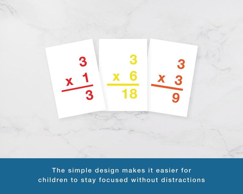Three Times Tables Flash Cards Printable Maths, Multiplication School ...