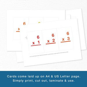 Six Times Table Flashcards Without Answers - Printable PDF for ...