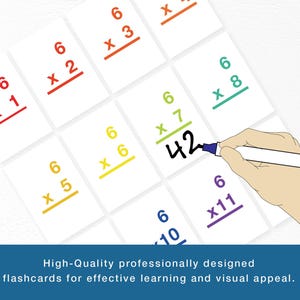 Six Times Table Flashcards Without Answers - Printable PDF for ...