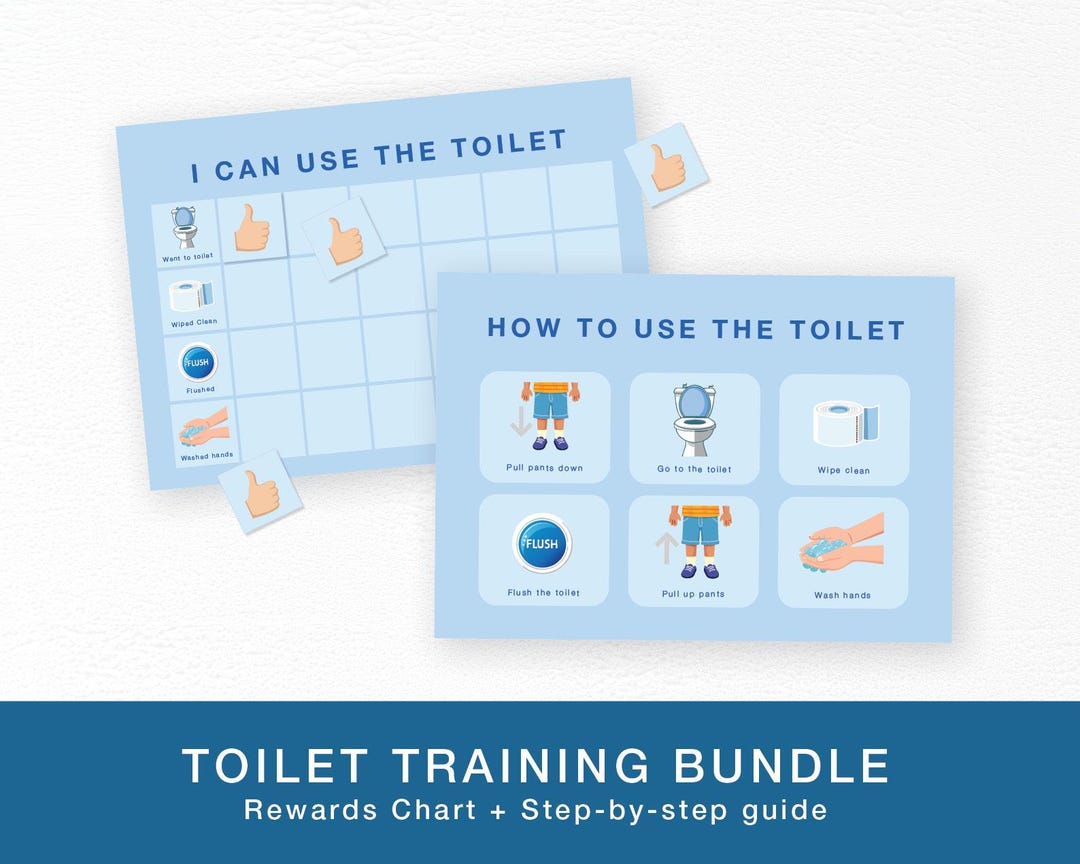 Toilet Training Rewards Chart & Step-by-step Guide for Toddlers ...