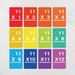 Eleven Times Tables Flash Cards Printable Instant Download - Etsy