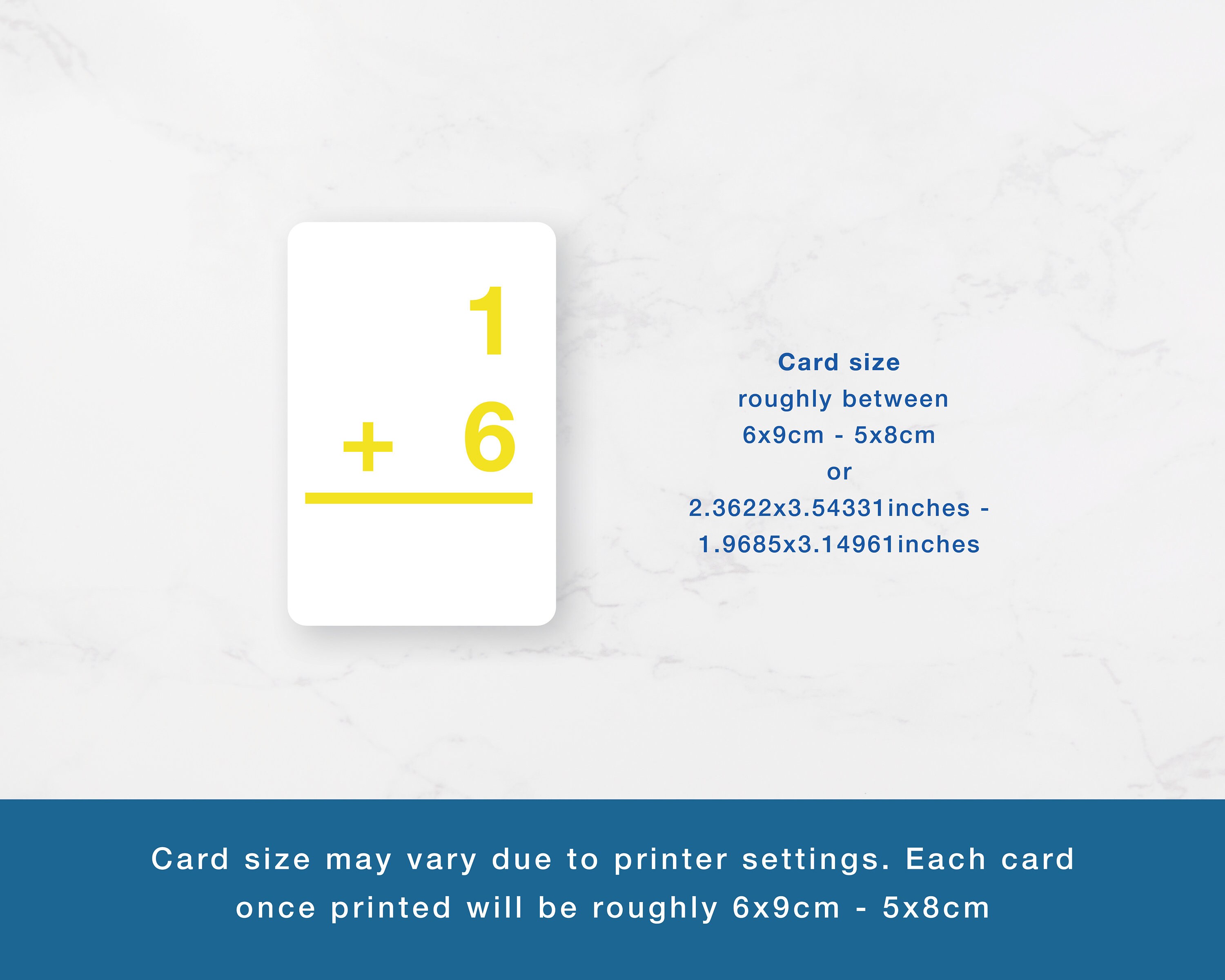 1 Addition Maths Flash Cards Printable Educational, Home School ...