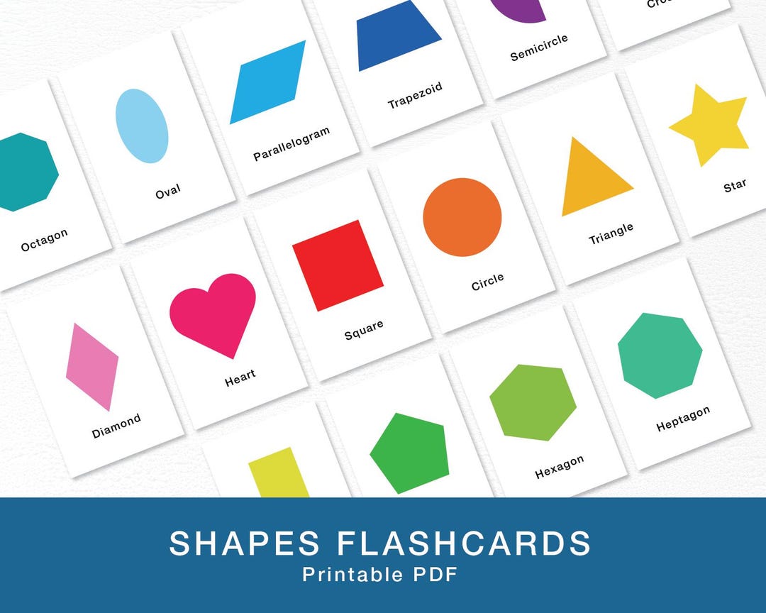 Printable Shape Flashcards for Kids | Educational Learning Cards ...
