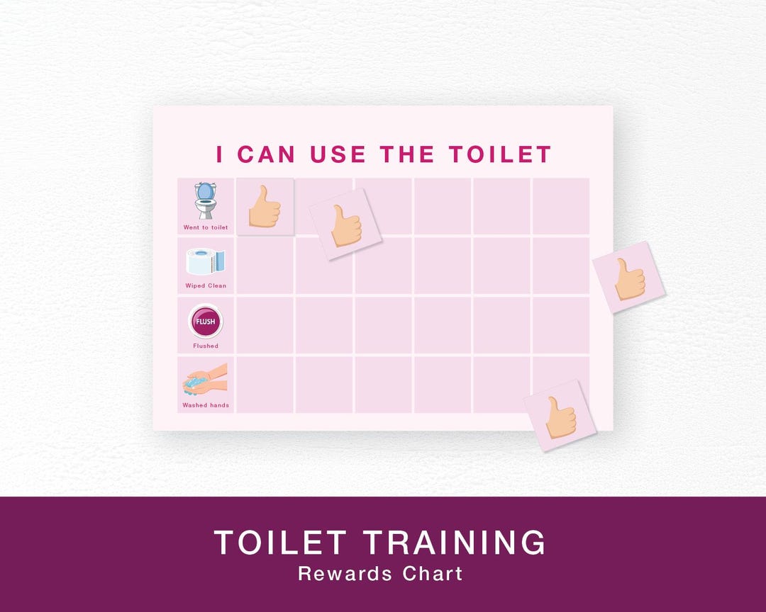 Toilet Training Rewards Chart for Toddlers Printable Progress Tracker ...