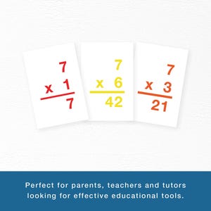 Seven Times Table Flashcards With Answers Printable PDF for Easy ...