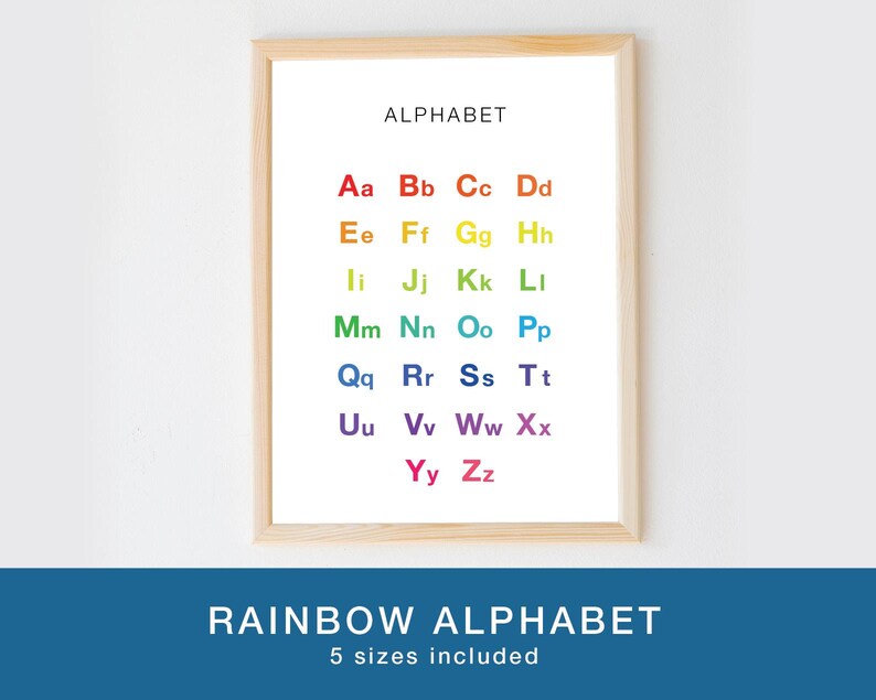 Rainbow Alphabet Poster for Kids | Educational ABC Print | Colourful ...