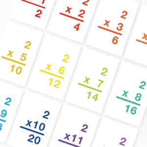 Two Times Table Flashcards With Answers - Printable PDF for Easy ...