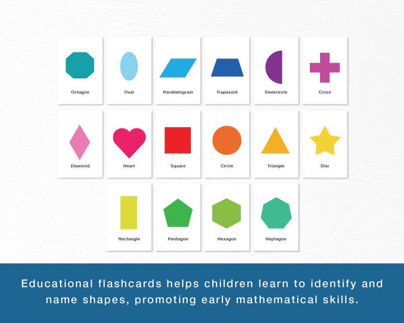 Printable Shape Flashcards for Kids | Educational Learning Cards ...