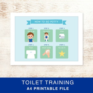 Toilet Training/ Potty Training Educational A4 Poster - Etsy
