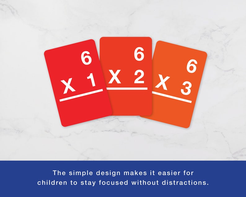 Six Times Tables Flash Cards Printable Instant Download - Etsy