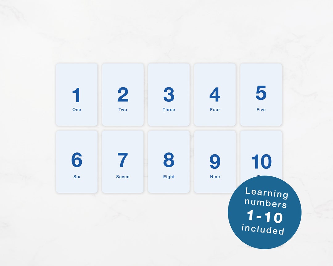 Counting 1-10 Flash Cards Instant Download, Educational, School ...