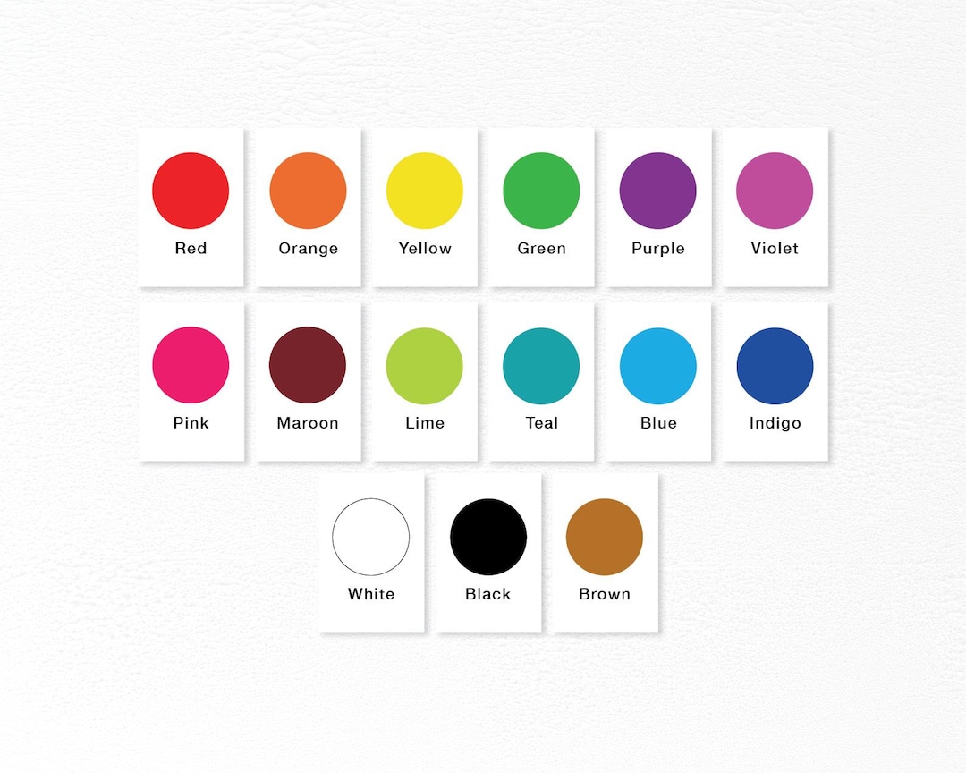 Colour Flashcards Printable for Kids | Educational Learning & Colour ...