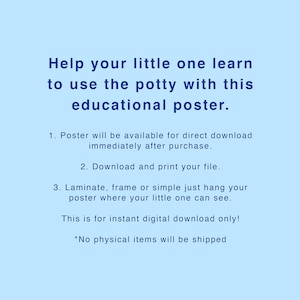 Toilet Training/ Potty Training Educational A4 Poster - Etsy