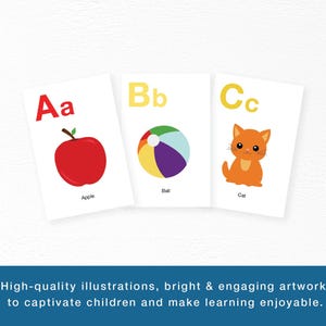Alphabet Flash Card PDF Printable - Educational Fun for Kids! - Etsy Canada