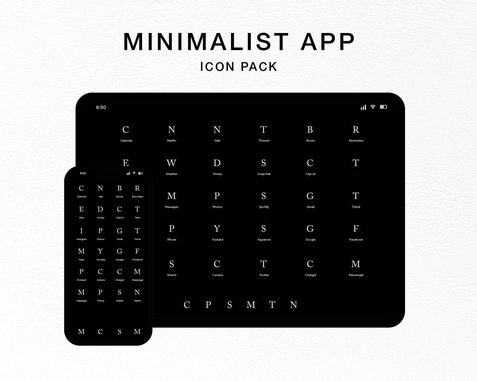 IPhone / iPad App Icon Minimalist Pack Customise, Aesthetic , Ios - Etsy