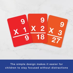 Nine Times Tables Flash Cards Printable - Etsy