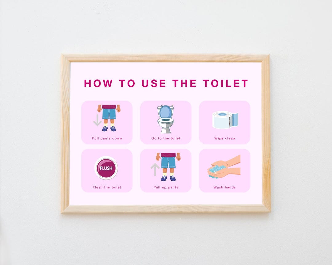 How to Use the Toilet Printable Guide for Toddlers Easy Toilet Training ...