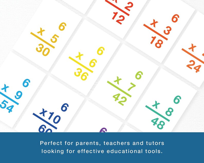 Six Times Table Flashcards With Answers - Printable PDF for Easy ...