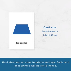 Educational Shapes Flash Cards Home Decor Educational Print - Etsy