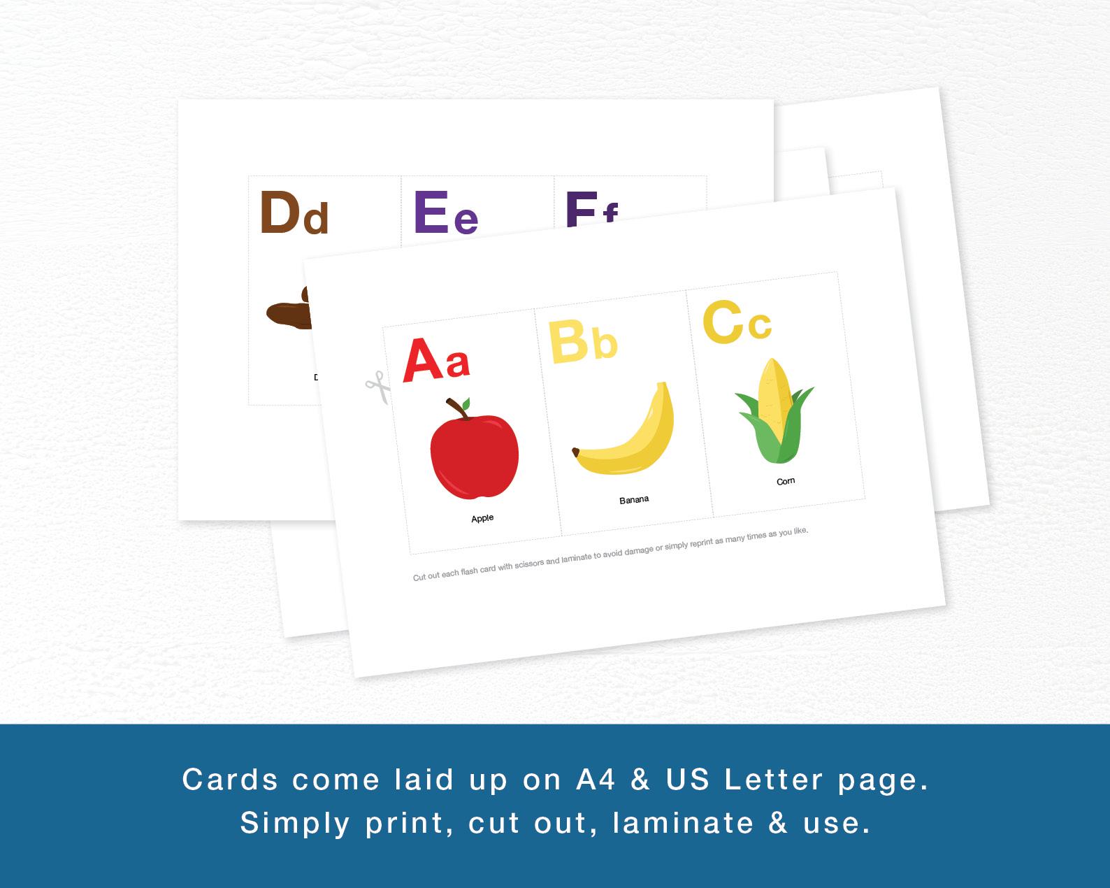 Alphabet Flash Card PDF Printable - Educational Fun for Kids! - Etsy