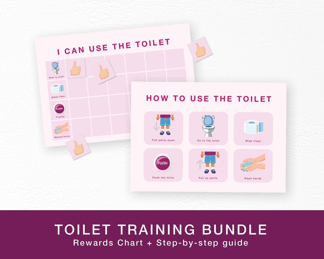 Toilet Training Rewards Chart & Step-by-step Guide for Toddlers ...