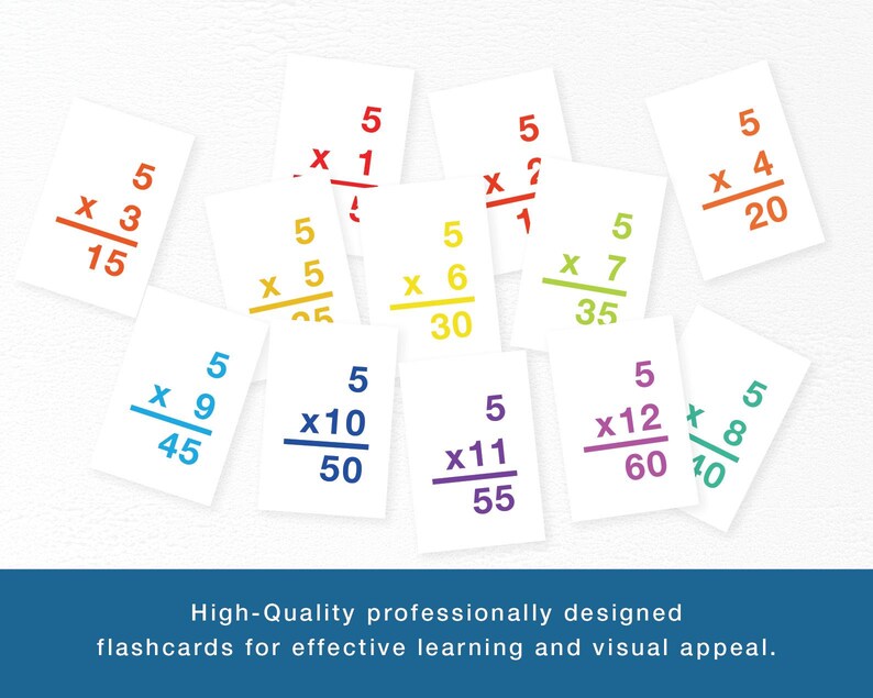 Five Times Table Flashcards With Answers - Printable PDF for Easy ...