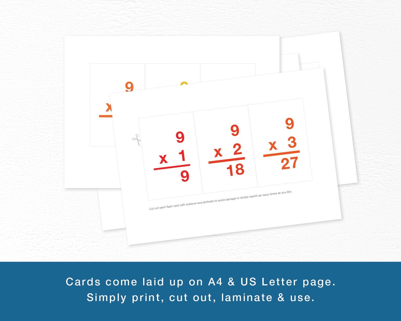 Nine Times Table Flashcards With Answers - Printable PDF for Easy ...