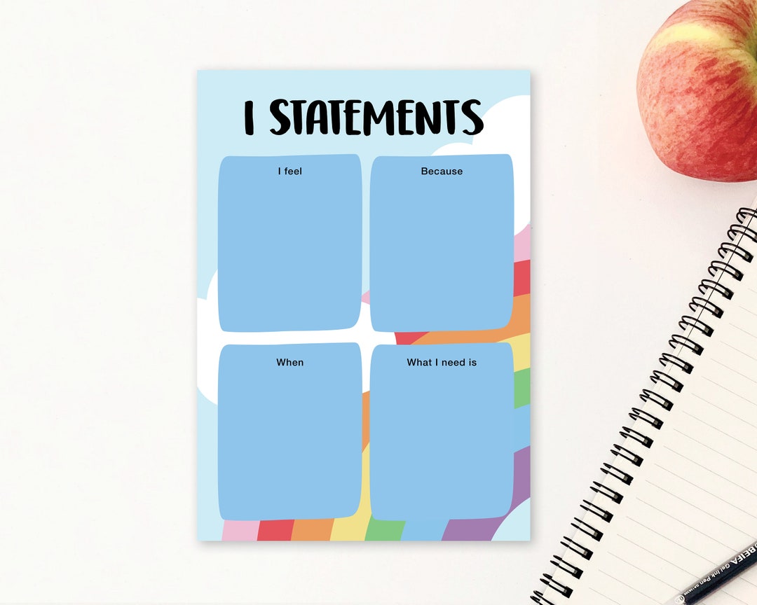 I Statements Worksheet - Learning Emotions - Etsy