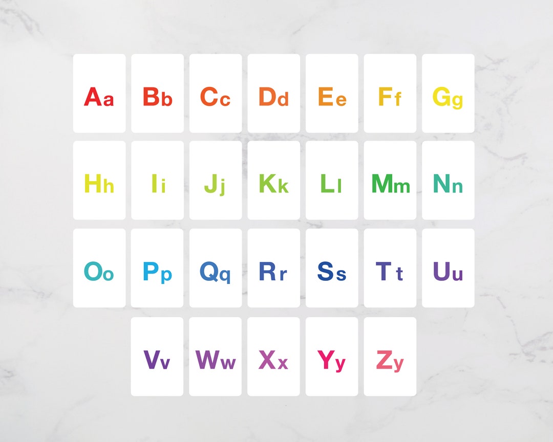 Alphabet / Letters ABC Flash Cards - Etsy